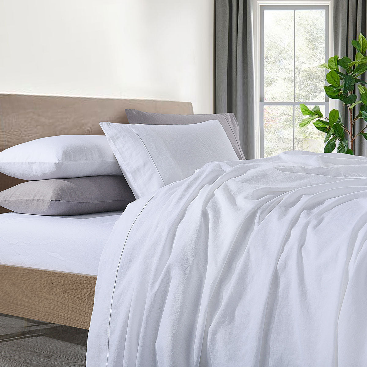 Linen Sheet Set 15” Deep Pocket - 150GSM Pre-Washed