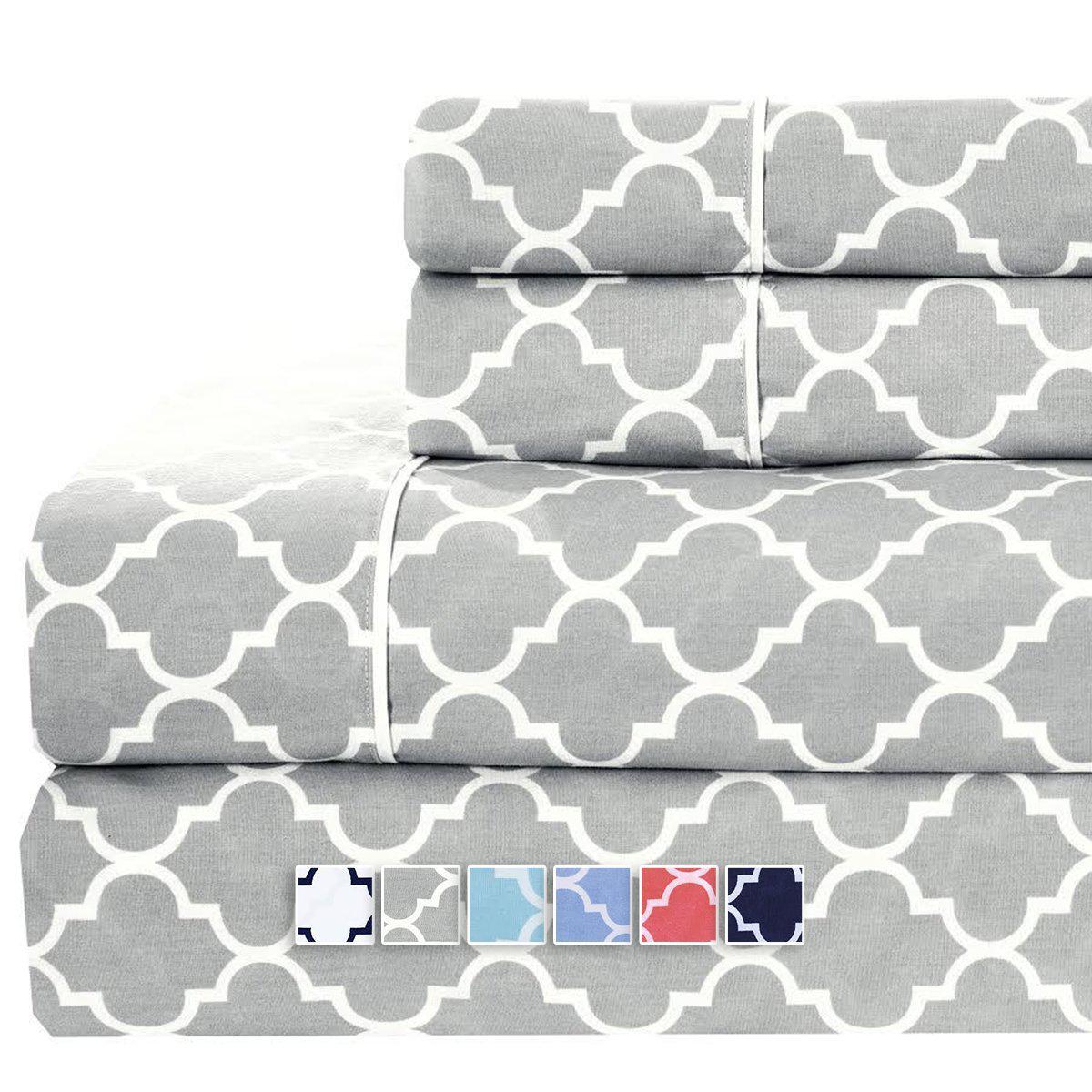 Quatrefoil Printed Bed Sheets Sets – Meridian