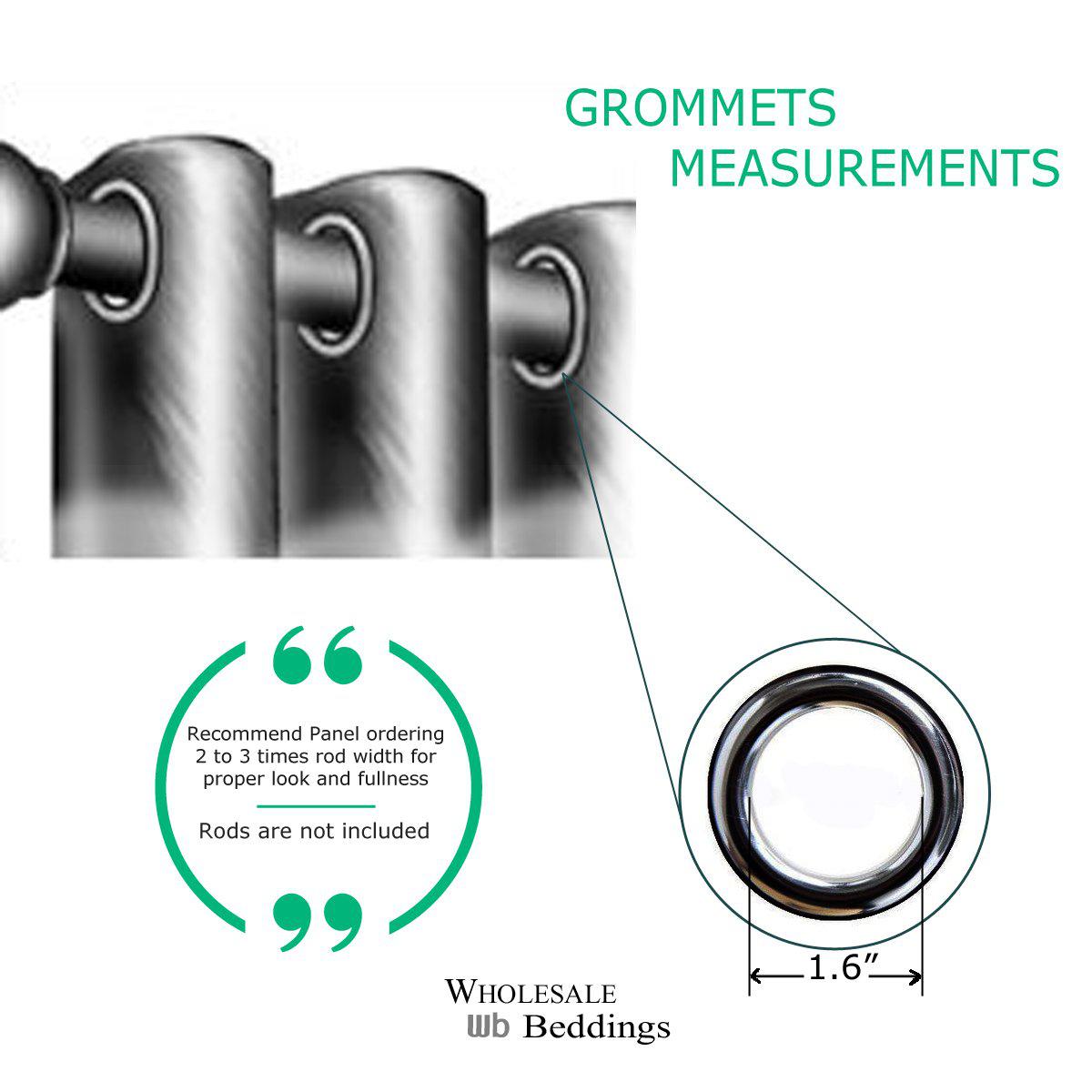 Top Grommet Window Curtain Panels, Pair (Set of 2) Lisette