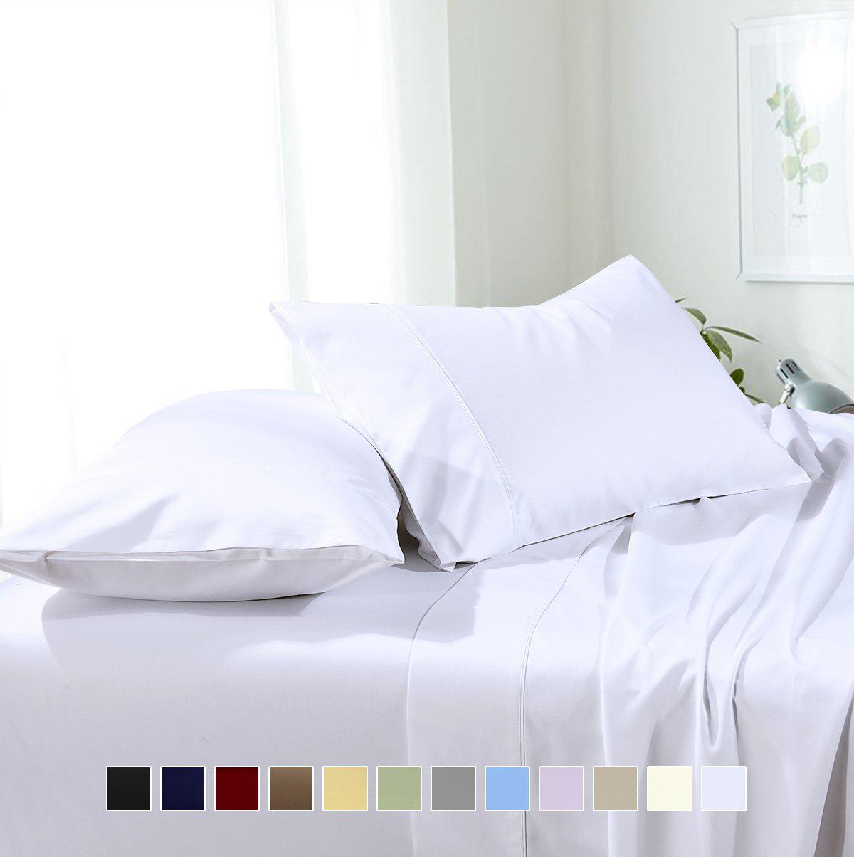Soft & Wrinkle-Free Split Adjustable King Sheets 100% Easy Care Microf